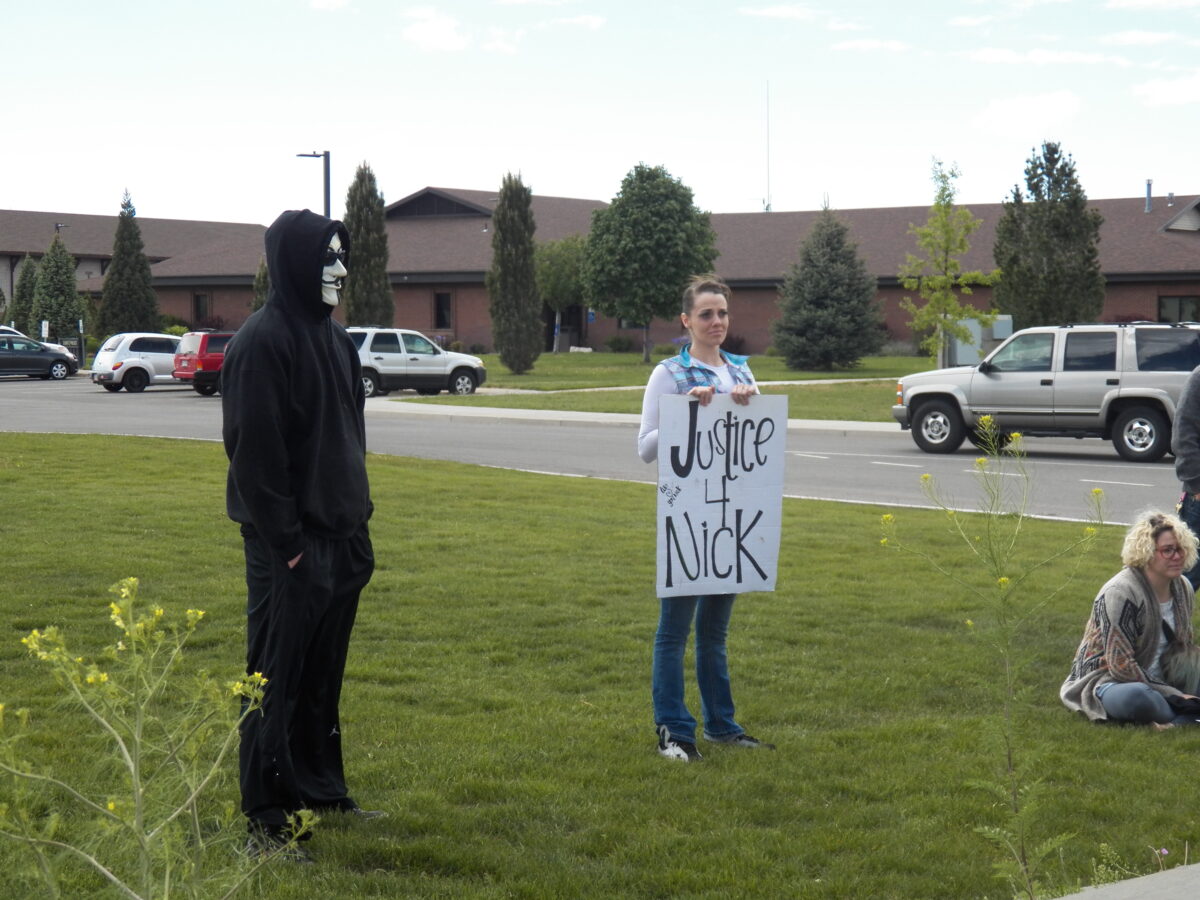 In front of Roy Police Department, protesters speak against police use ...